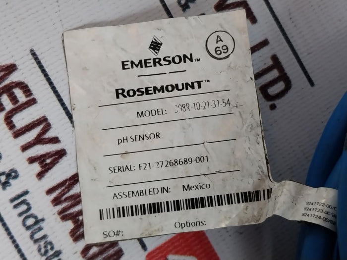 Emerson Rosemount 398R-10-21-31-54 Ph Sensor – Aeliya Marine