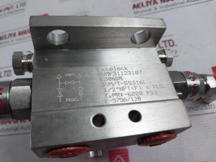 Excelock E306 Dm 3Vm/T-ss316L Three Valve Manifold -6000 Psi E-5756/12 ...
