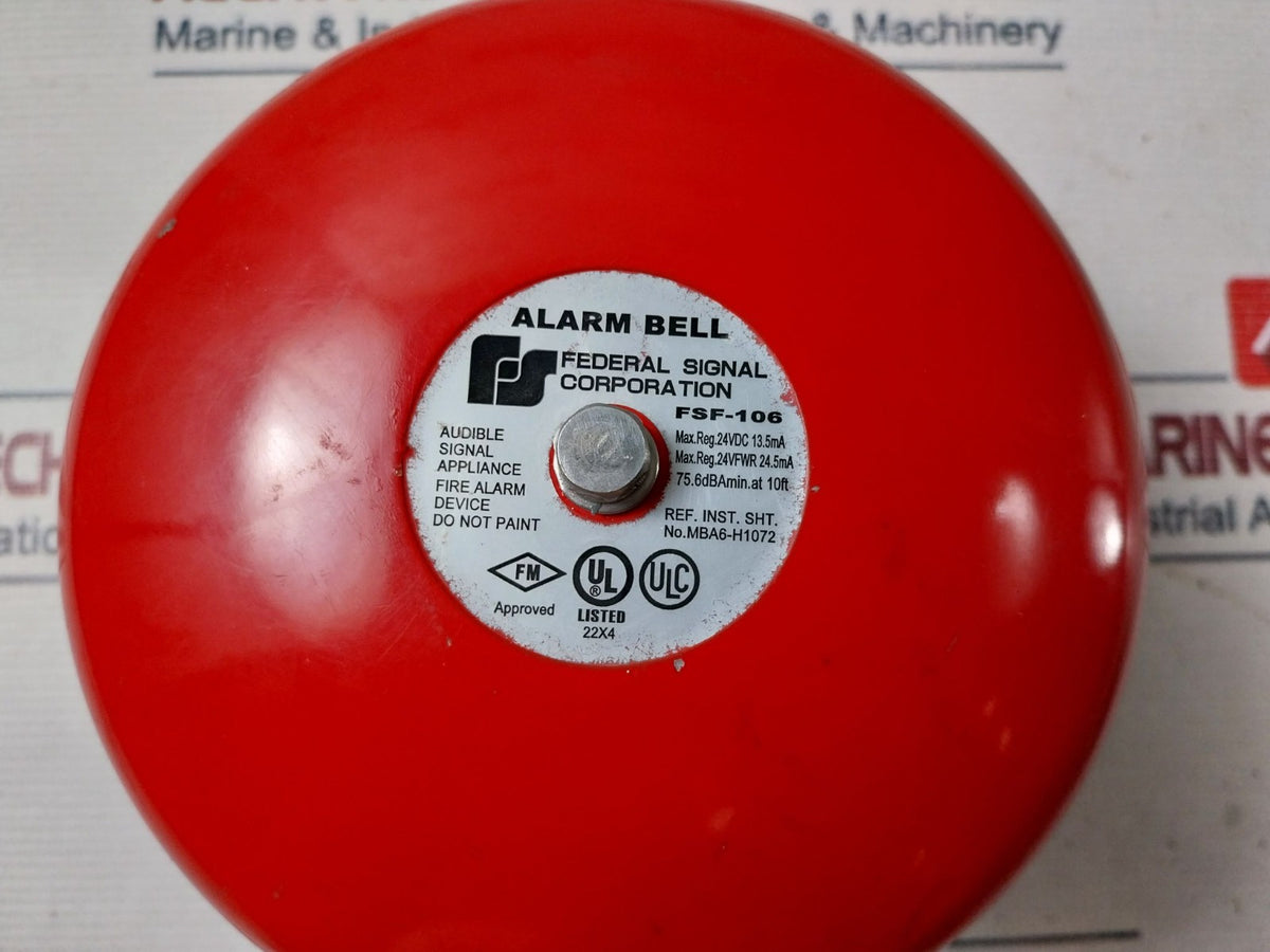 Federal Signal Fsf-106 Alarm Bell – Aeliya Marine
