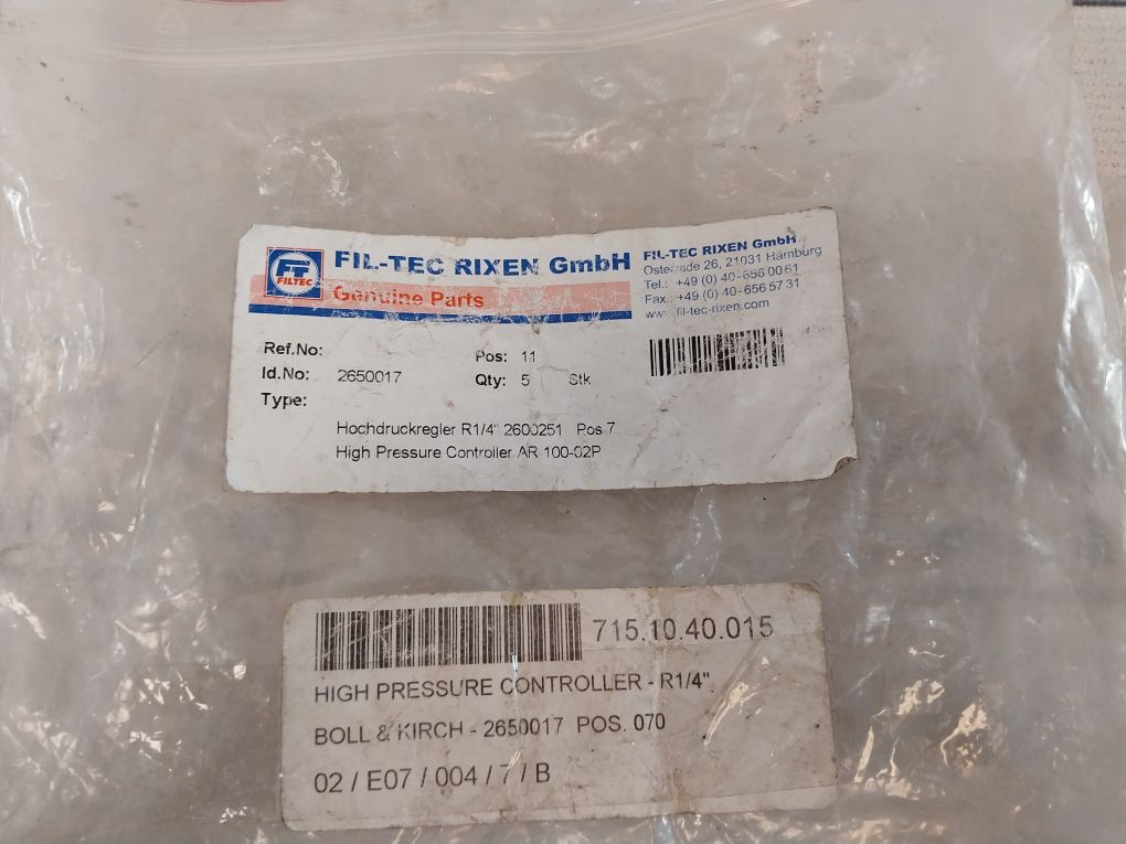 Fil-tec Rixen 2650017 High Pressure Regulator – Aeliya Marine