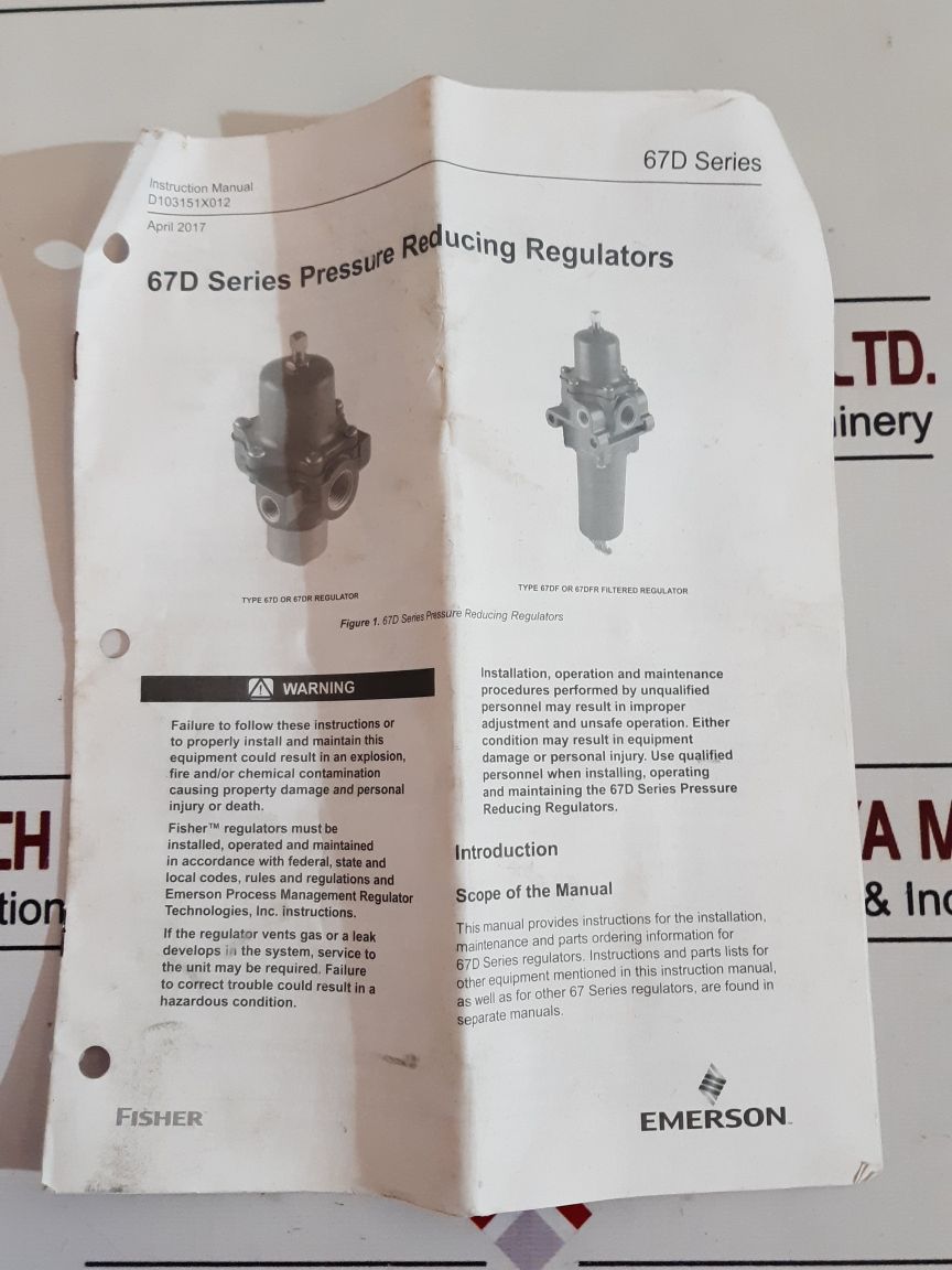 Fisher 67Dfsr Pressure Regulator – Aeliya Marine