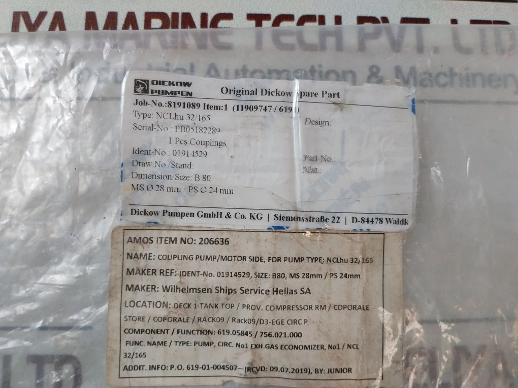 Flender B80 Coupling Pump – Aeliya Marine