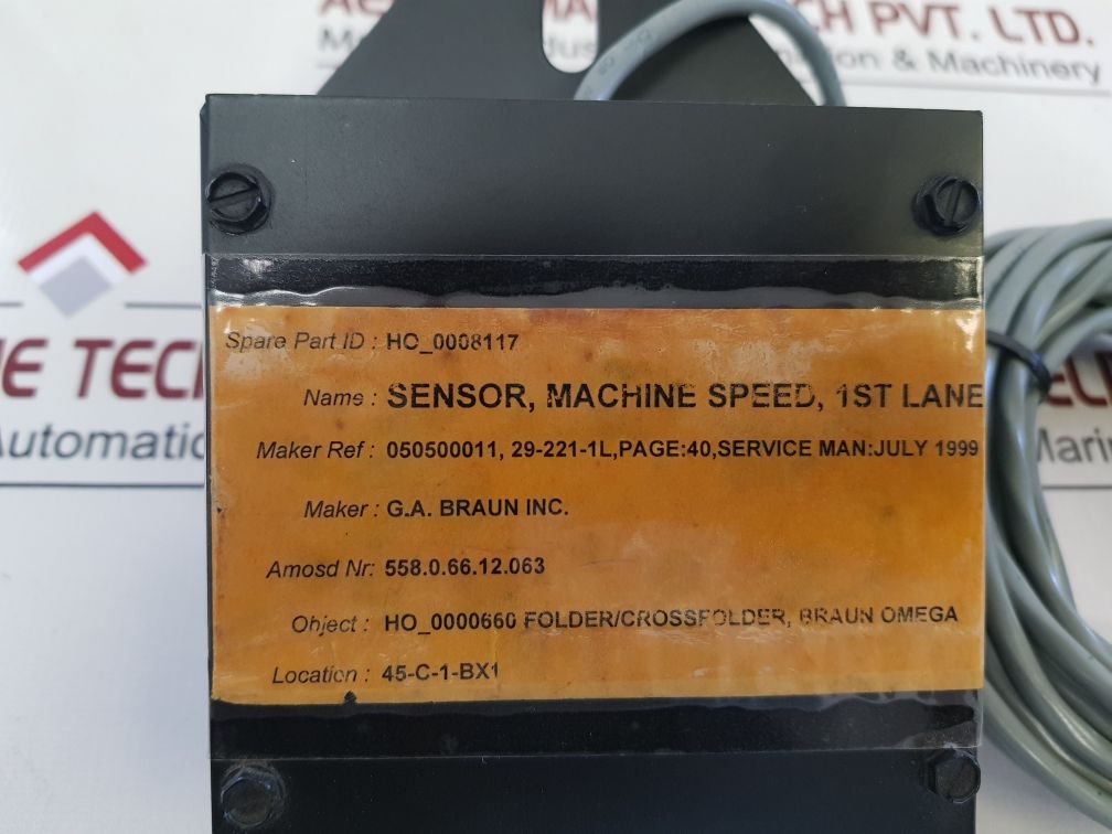 G.A. Braun 050500011 Sensor – Aeliya Marine