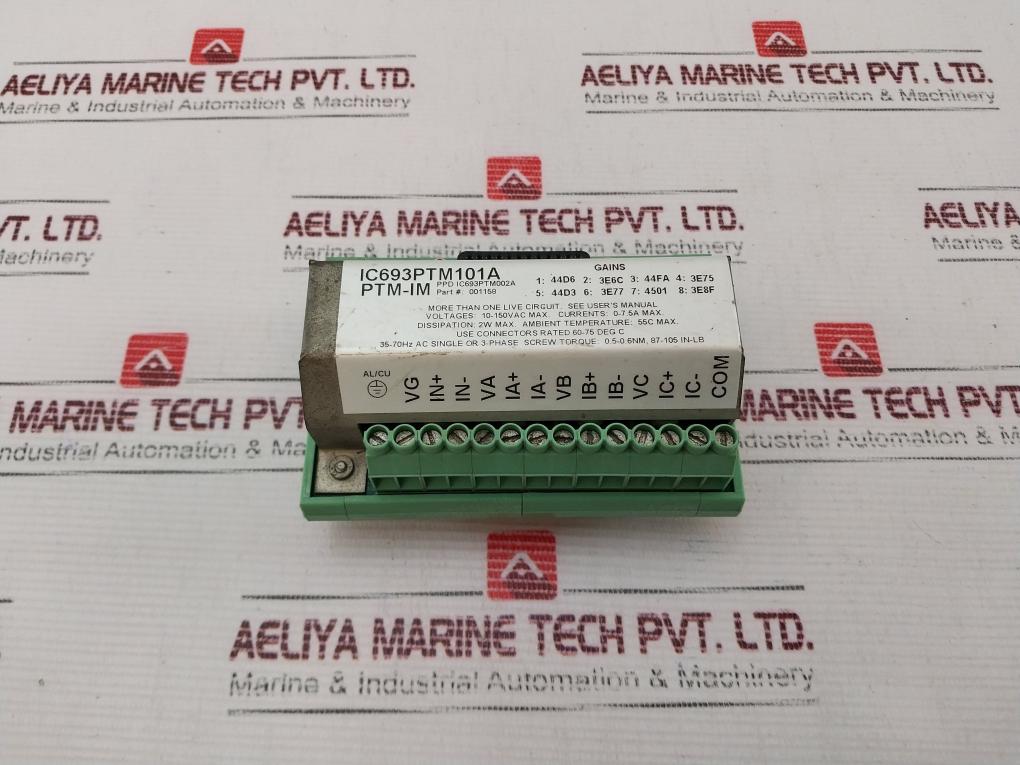 Ge Fanuc Ic693Ptm101A Power Transducer Module 001158, 10-150Vac ...