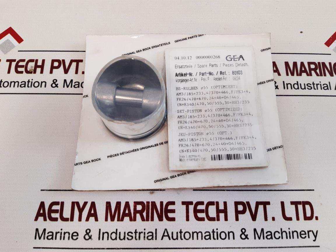 Gea 80103 Bock Compressors Piston – Aeliya Marine Tech Pvt. Ltd.