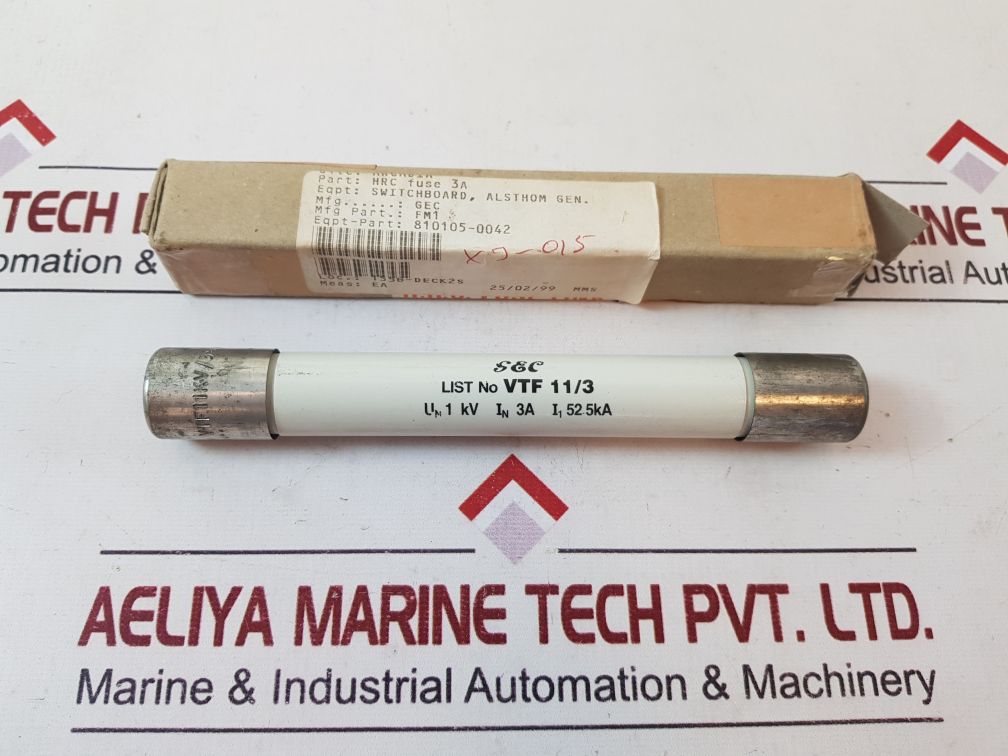 Gec Fusegear Vtf 11Kv/3A Av Fuse Fm1 – Aeliya Marine
