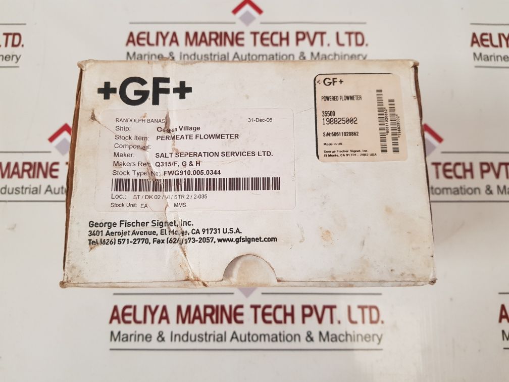 George Fischer Signet 3-5500 Flow Meter – Aeliya Marine