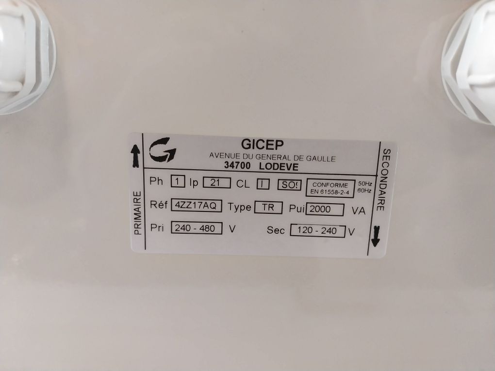 Gicep Electric Transformer 34700 Ip21 Type Tr 50/60Hz – Aeliya Marine