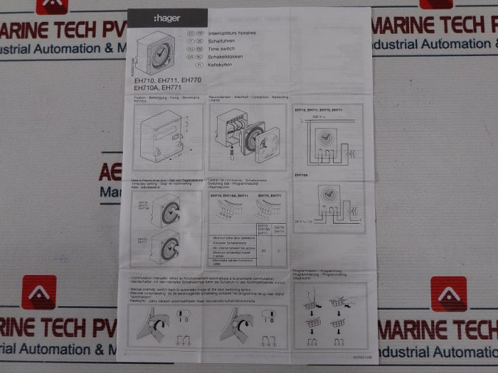 Hager Eh711 Time Switch 24H – Aeliya Marine