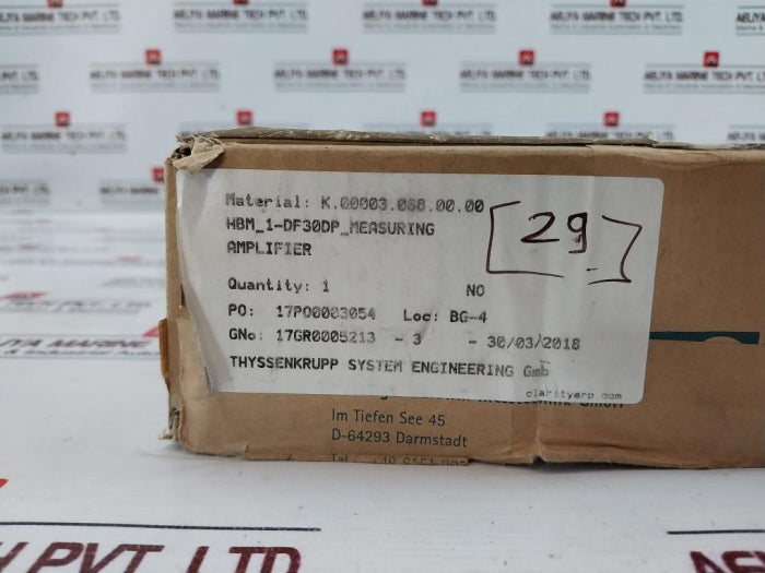 Hbm Df30Dp Digital Measuring Amplifier Ver 2.6.5 24V – Aeliya Marine