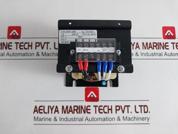 Hisano Ntp-20W Transformer 460/115-26V | 200 VA Efficiency – Aeliya Marine