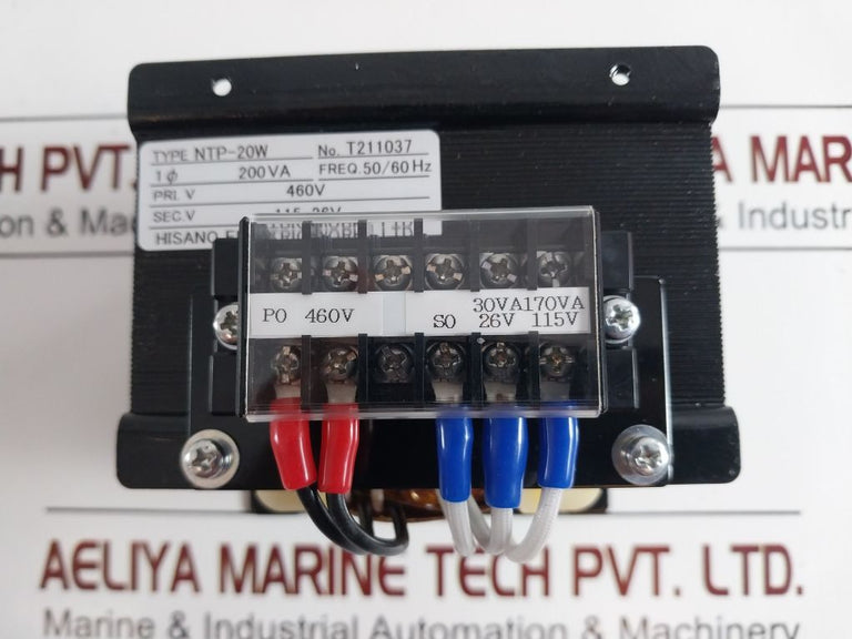 Hisano Ntp-20W Transformer 460/115-26V | 200 VA Efficiency – Aeliya Marine