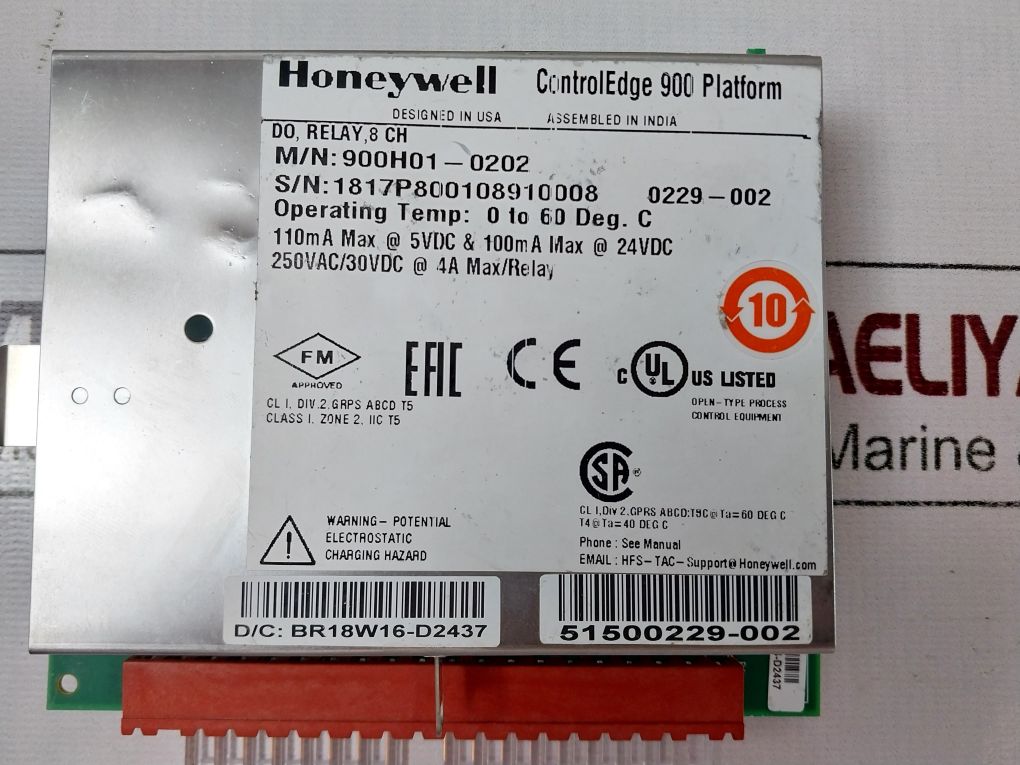 Honeywell 900H01-0202 Digital Output Relay Module Controledge 900 Plat ...