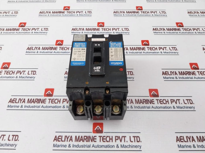 Hyundai Hbh-103 3P Molded Case Circuit Breaker 20A – Aeliya Marine