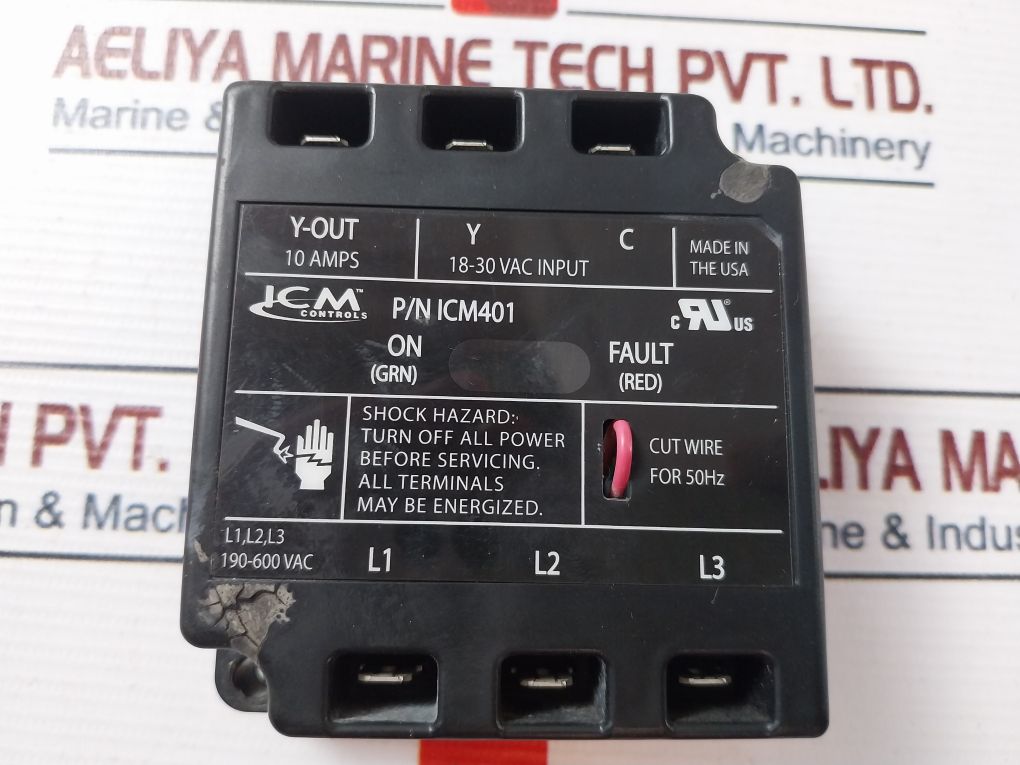 Icm Controls Icm401 Line Voltage Monitor 10 Amps 190-600Vac 50Hz ...