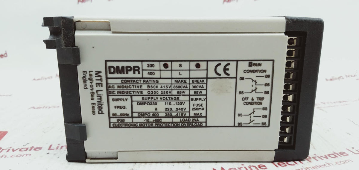 Mte dmpr electronic motor protection relay – Aeliya Marine