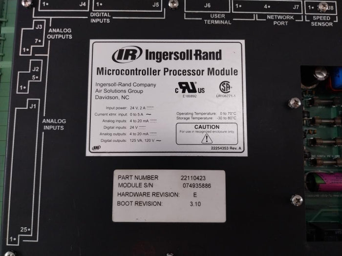 Ingersoll-rand 22110423 Microcontroller Processor Module Rev A – Aeliya ...