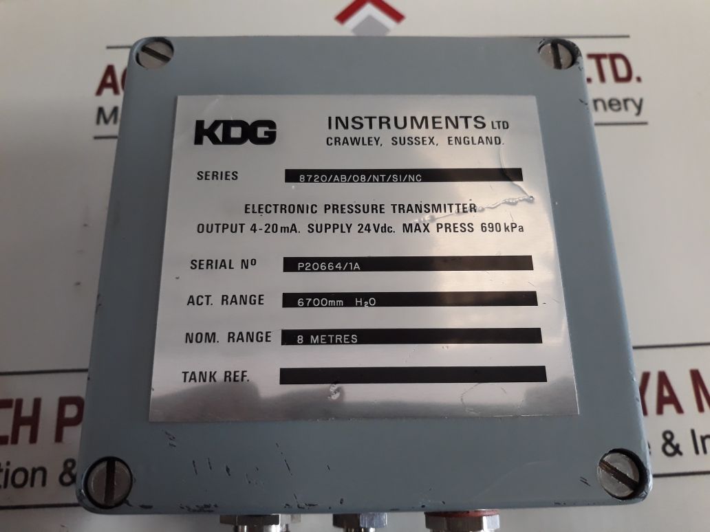 Kdg Instruments 8720/Ab/08t/Sic Electronic Pressure Transmitter ...