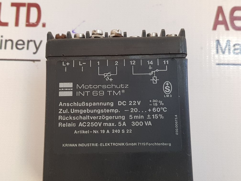 Kriwan Int 69 Tm Motor Protector Module – Aeliya Marine