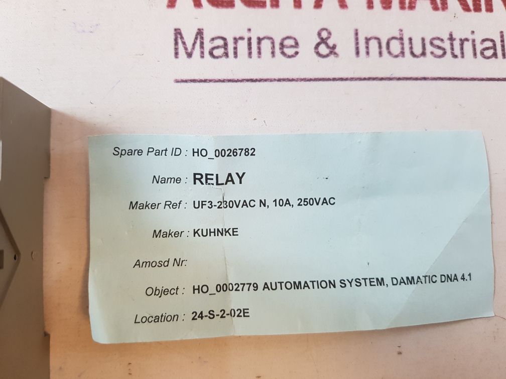 Kuhnke Z396 Relay W/Socket Uf3-230Vac N 10A 250Vac – Aeliya Marine