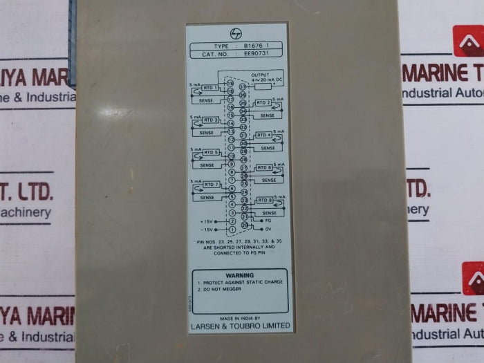 Larsen & Toubro B1676-1 Rtd Mux I/O Module 4~20Ma Dc – Aeliya Marine
