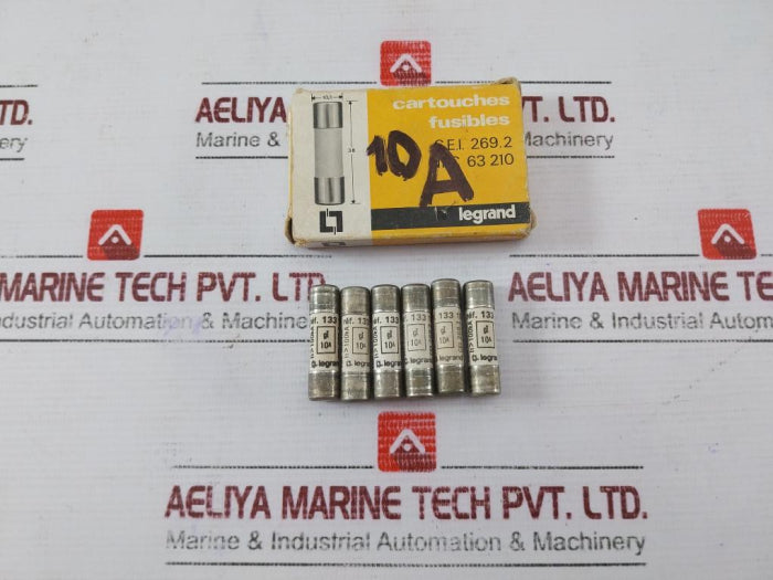 Legrand 133 10 Fuse Cartridges 10A 500V~ Cei 269-1 (1 Box = 6Pcs ...