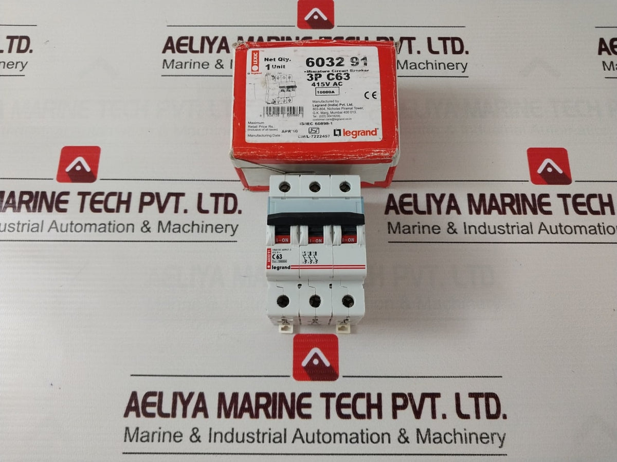 Legrand C63 6032 91 Miniature Circuit Breaker 50/60 Hz – Aeliya Marine