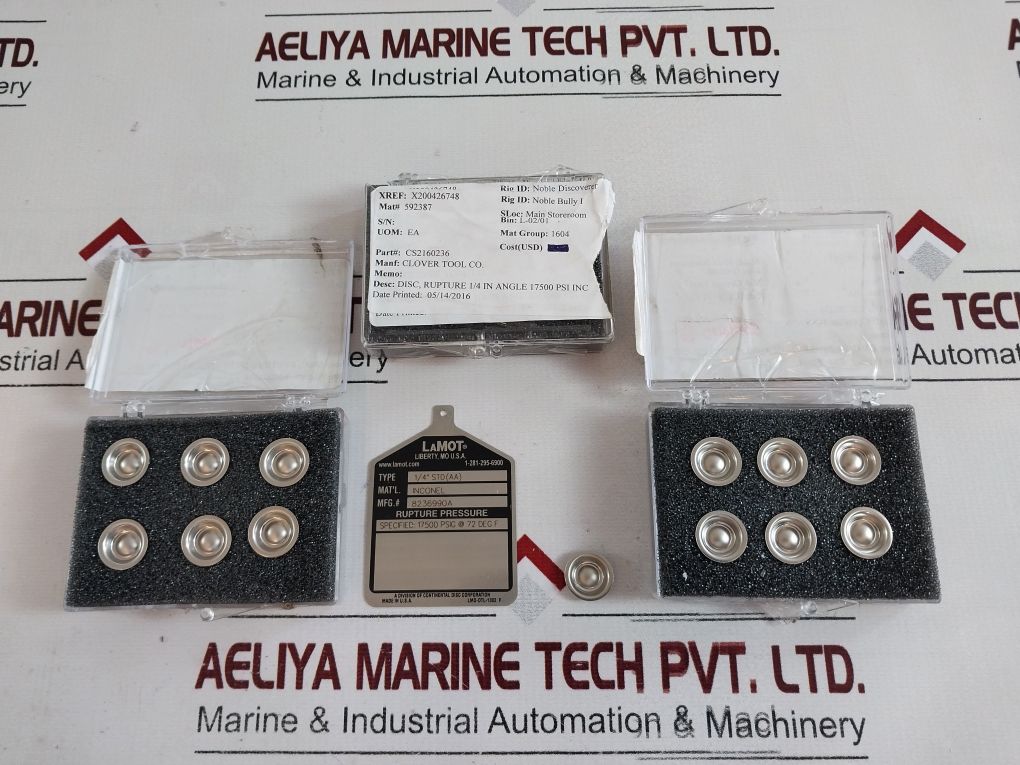 Lamot 1/4" Std (Aa) Rupture Pressure Disc 8236990A – Aeliya Marine