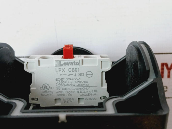 Lovato Lpz P1 B802 Control Station Complete With 1 Push Button 690V 10 ...
