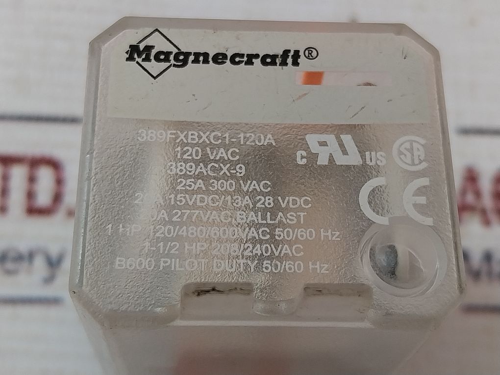 Magnecraft 389Fxbxc1-120A Power Relay 25A 300 Vac – Aeliya Marine