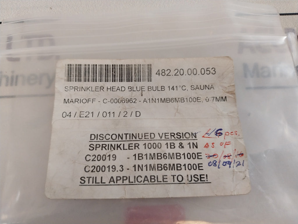 Marioff Hi-fog 1B1Mb6Mb100E Sprinkler Head 1000 1B & 1N – Aeliya Marine
