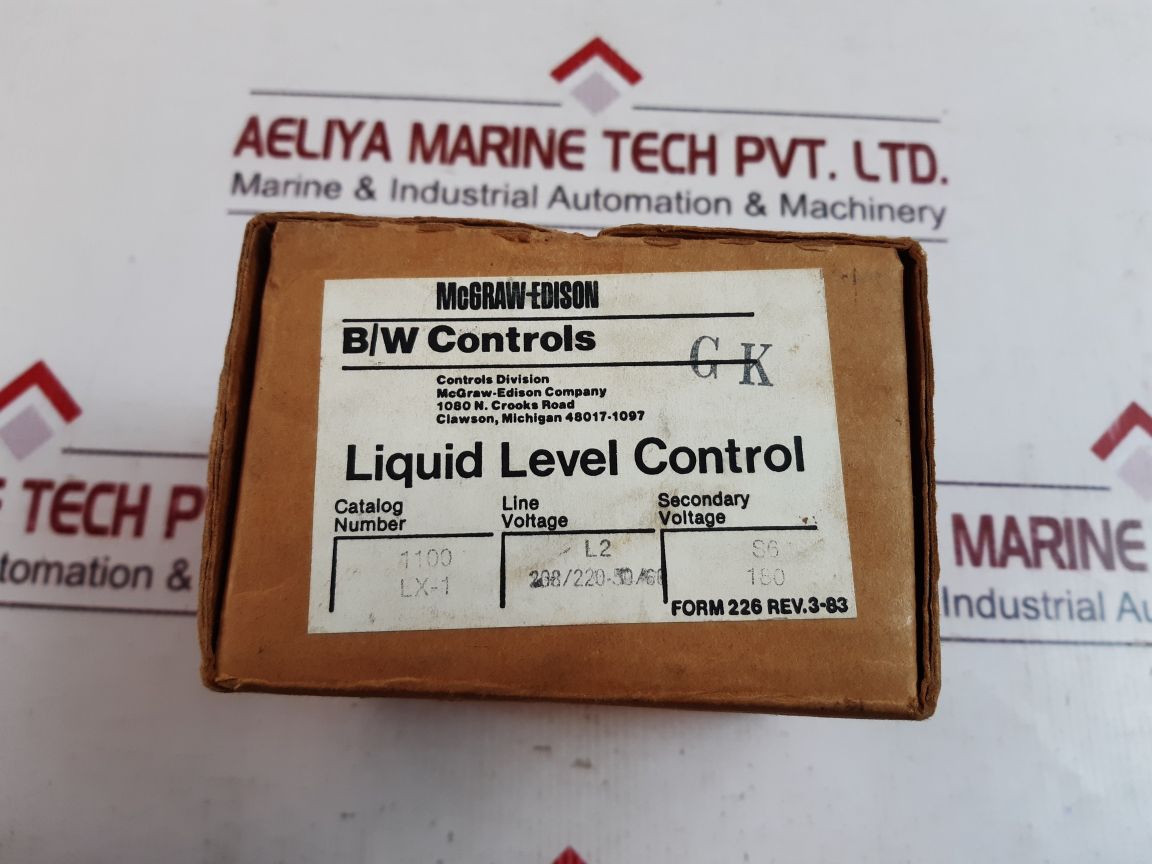 Mcgraw-edison B/W Controls Lx1 Liquid Level Control – Aeliya Marine