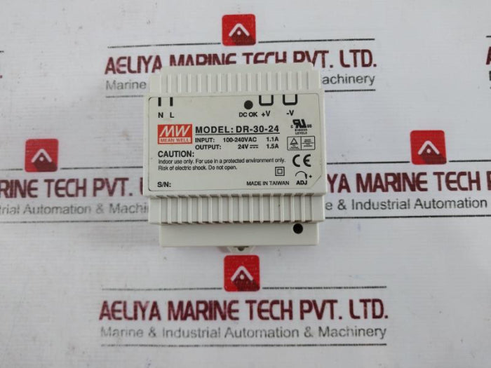 Mean Well Dr-30-24 Din Rail Input Output Power Supply Module 24V 1.5A ...