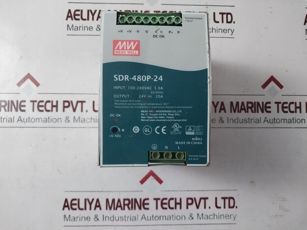 Mean Well Sdr-480P-24 Switching Power Supply – Aeliya Marine