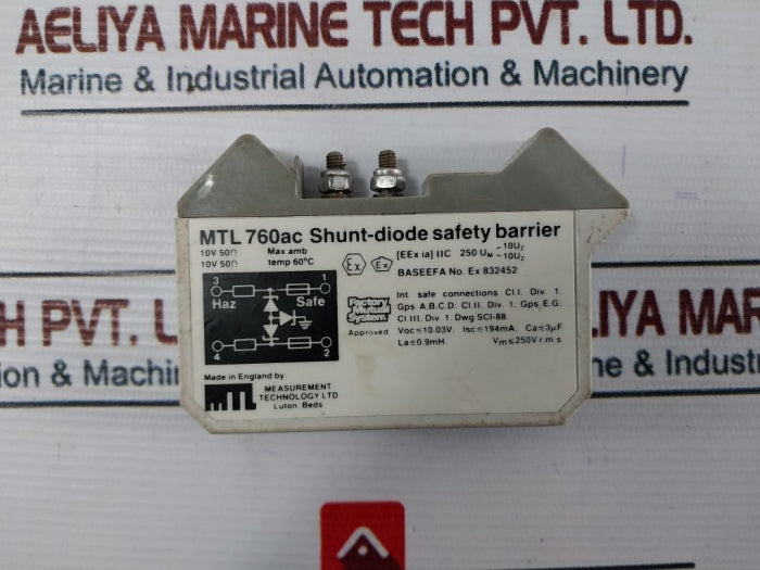 Measurement Technology Mtl 760Ac Shunt-diode Safety Barrier 250V ...