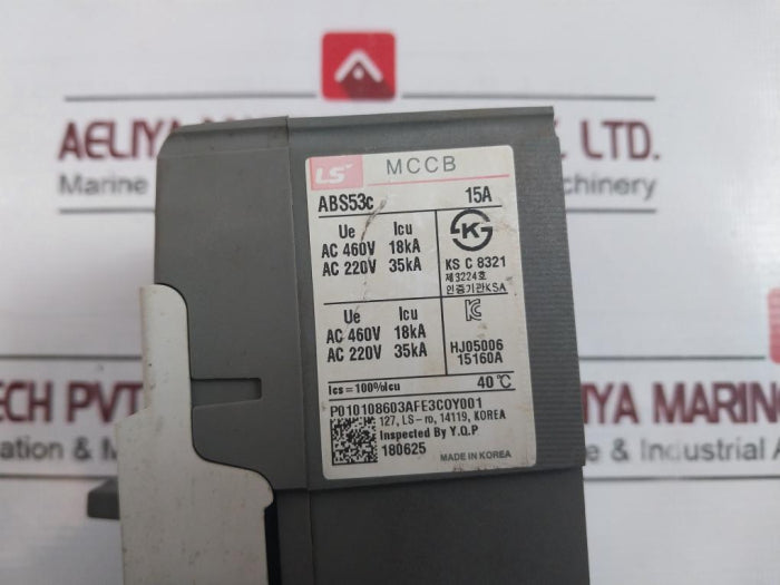 Metasol Abs 53C Molded Case Circuit Breaker 220/240V 35Ka – Aeliya Marine