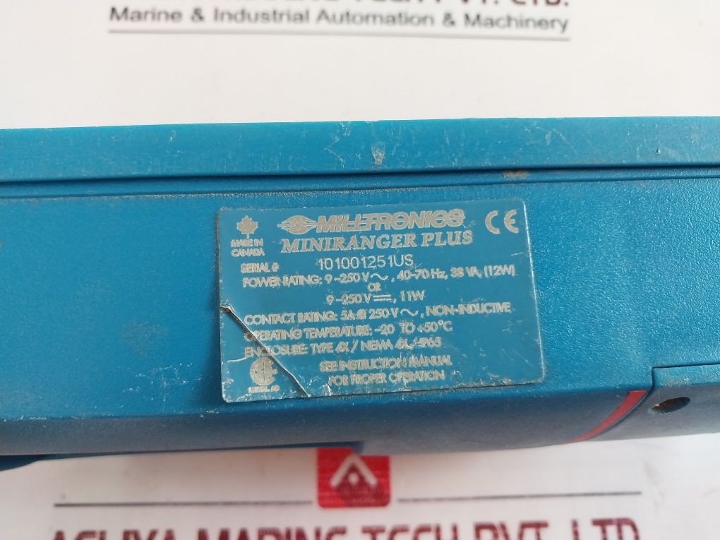 Milltronics Miniranger Plus Ultrasonic Level Monitor 9-250 V 5A ...