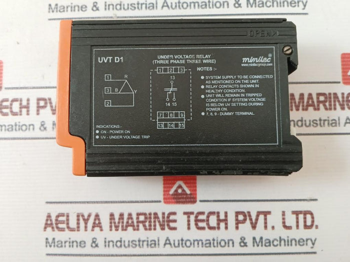 Minilec Uvt D1 Under Voltage Relay (Three Phase Three Wire) 415 Vac ...