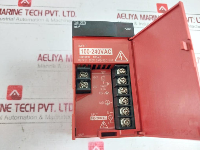 Mitsubishi Electric Q62P Plc Q Power Supply Unit 100-240Vac 5Vdc 3A 24 ...