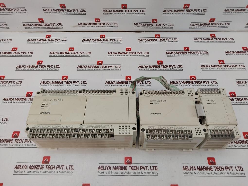 Mitsubishi Fx-80Mr-ds Programmable Controller W/Fx-16Ex-es/Ul,Fx-32Er ...