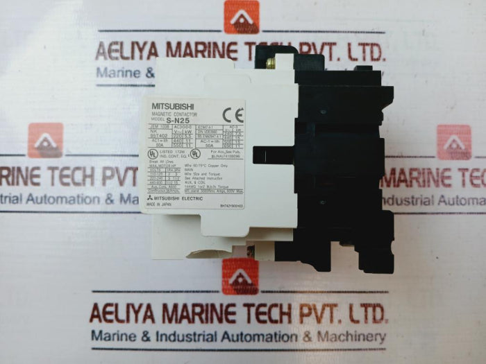 Mitsubishi S-n25 Magnetic Contactor 50A 100-110V 60Hz – Aeliya Marine