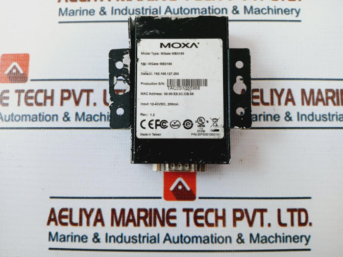 Moxa Mgate Mb3180 Modbus Ethernet/Serial Gateway Rev: 1.2 – Aeliya Marine