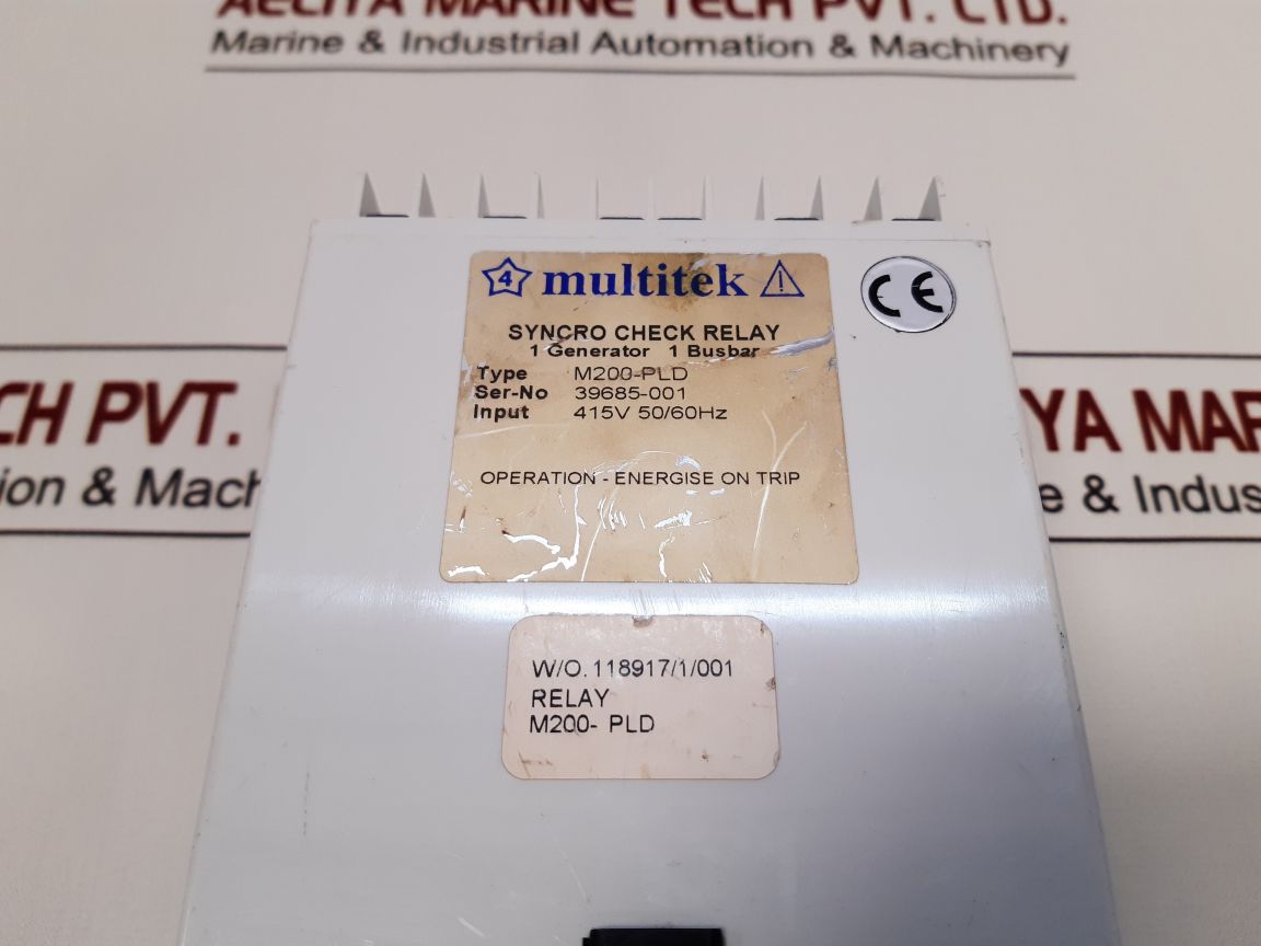 Multitek M200-pld Syncro Check Relay 415V 50/60Hz – Aeliya Marine
