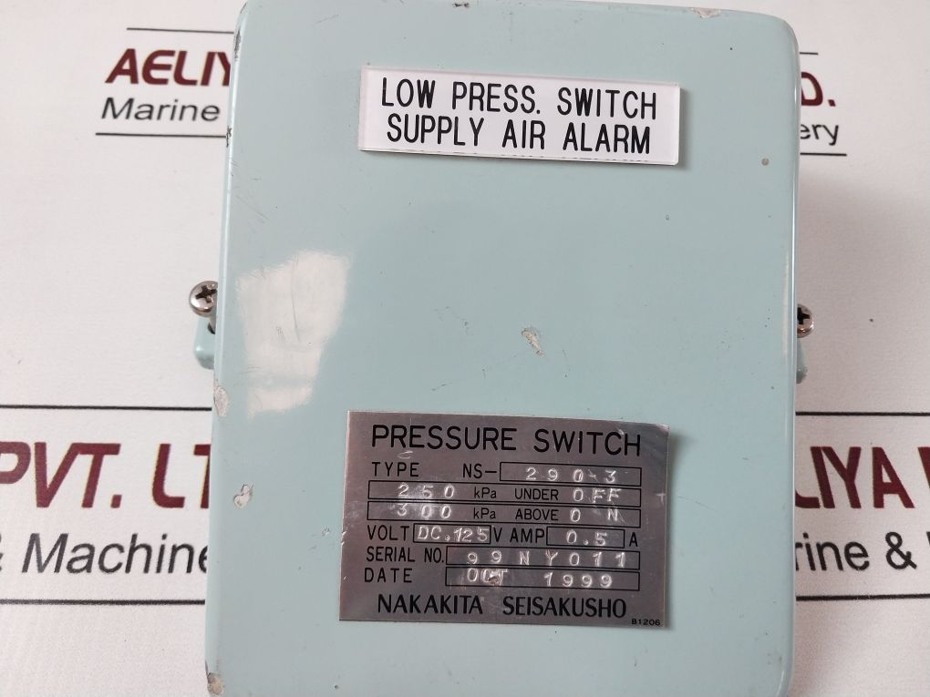 Nakakita NS-290-3 Low Pressure Switch | 250-300 Kpa Control – Aeliya Marine