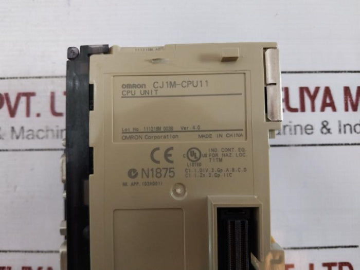 Omron Cj1M-cpu11 Programmable Controller Cpu Unit Ver 4 – Aeliya Marine