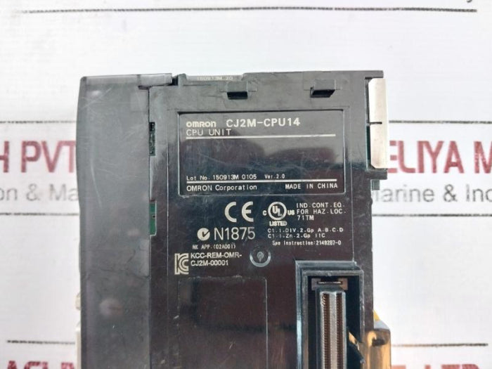 Omron Cj2M-cpu14 Cpu Unit Ver 2 – Aeliya Marine