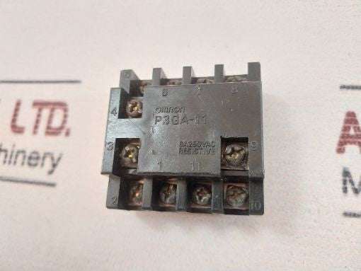 Omron P3Ga-11 Relay Socket, 11 Pin Octal Back Mount With Rear Facing T ...