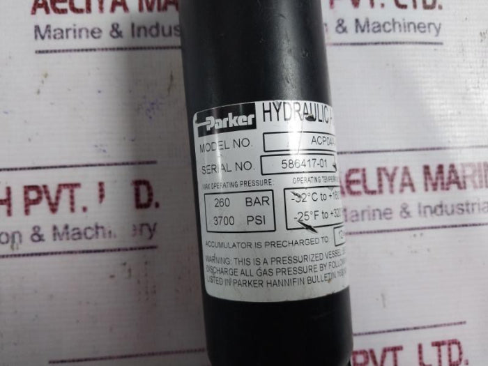 Parker Acp04Aa008R17H Hydraulic Accumulator Valve 260 Bar 3700 Psi ...