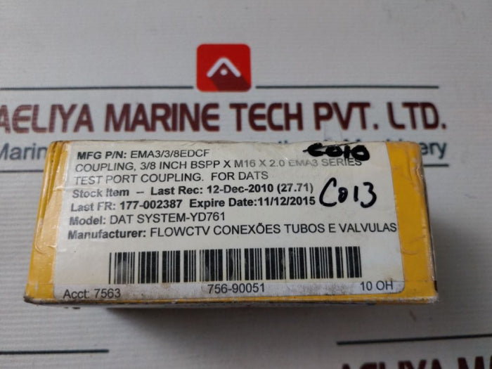 Parker Ema3 Diagnostic Fitting Steel Test Point Diagnostic Coupling ...