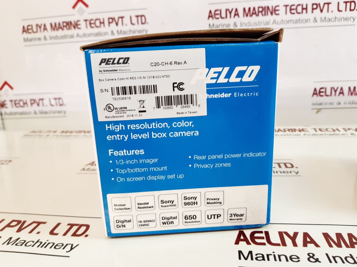 Pelco C20-ch-6 Color Box Camera – Aeliya Marine